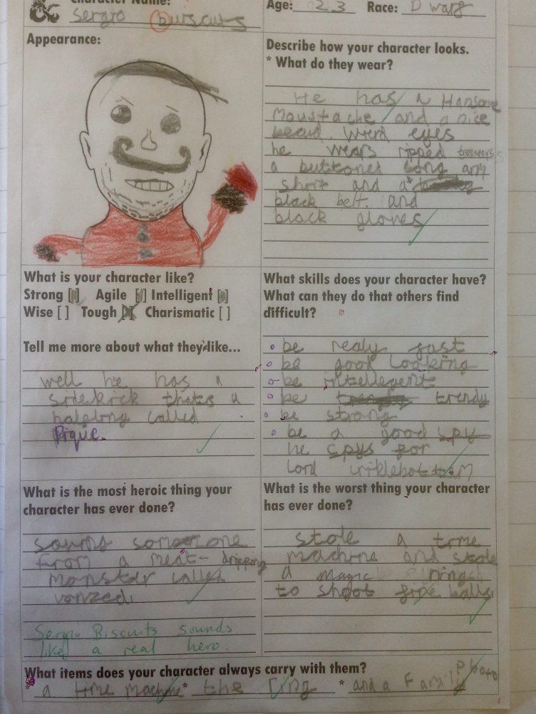 Character Creation to Inspire Writing – RPG CLASSROOM